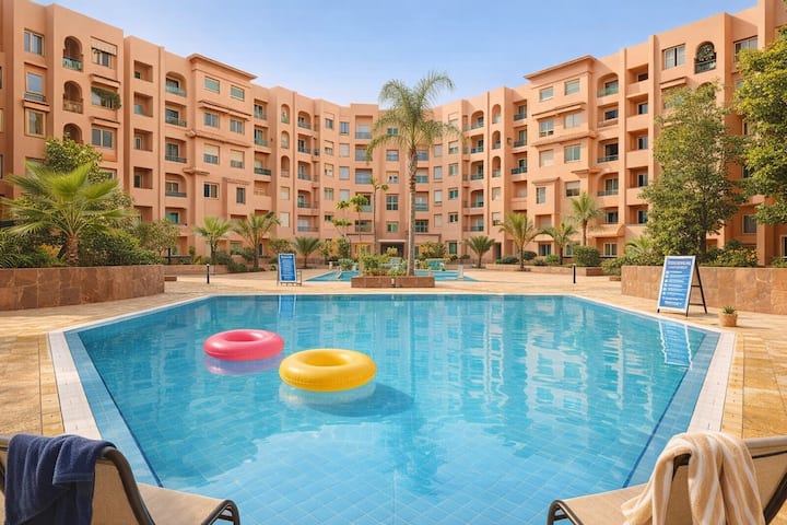 2ch-grande Piscine,clim,parking-centre Ville-5pers - Marrakech