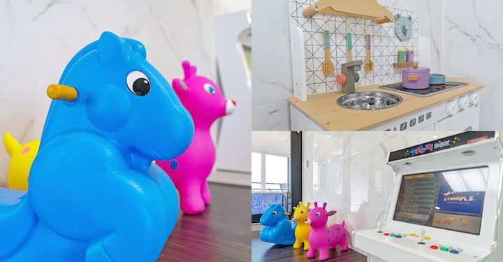 사계절실내온수풀/정글짐/오락기/유아동놀이/독채풀빌라/키즈펜션/키즈풀빌라/산방산/사계해변 - Jeju-do