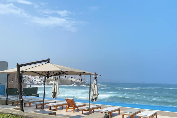 Piscina Y Descanso Frente Al Mar En Ocean Reef - Chilca