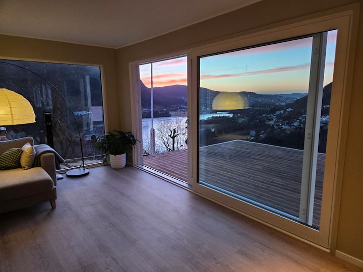 Panorama Fjord View | Terrace | Free Ev Charging - Bergen