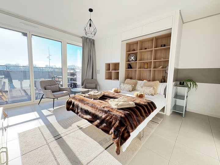 Studio D'architecte-vue|terrasse|parking Privé - Dunkirk