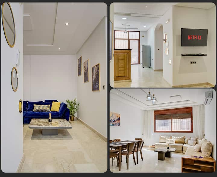 Haut Founty Apparemment Chic 3 Chambres - Agadir