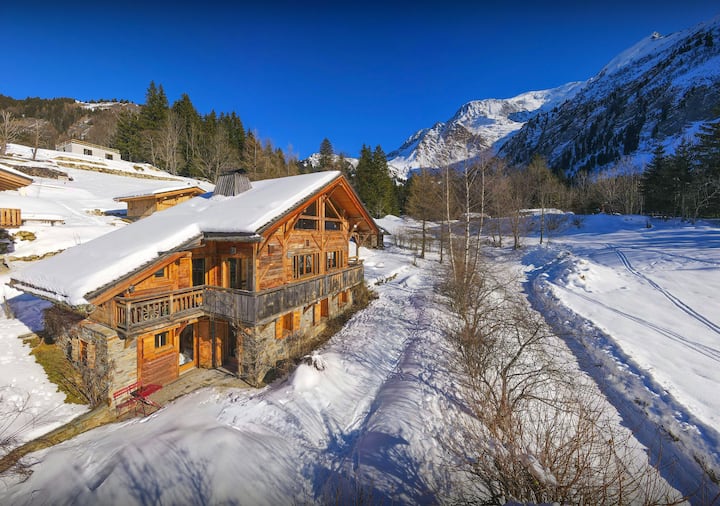 Bain Nordique Face Aux Montagnes - Chalet 12 Pers - Les Houches