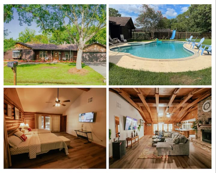Cozy Cabin Home In Sugar Land With Pool - 슈거랜드