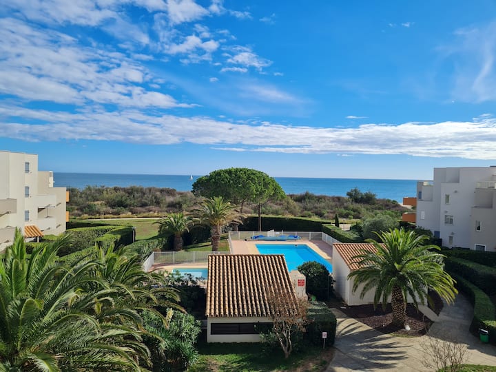 Magnifique Vue Mer Pour Ce T2 Avec Piscine - Saint-Cyprien Plage