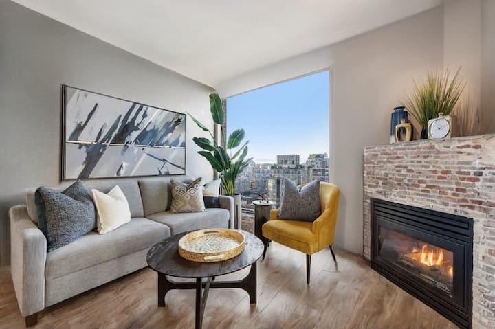 King Bed Yaletown 2bdrm/2bth Free Parking&ac - Vancouver