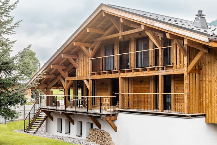 Chalet D’architecte - 9 Chambres Et Salle De Bains - La Giettaz