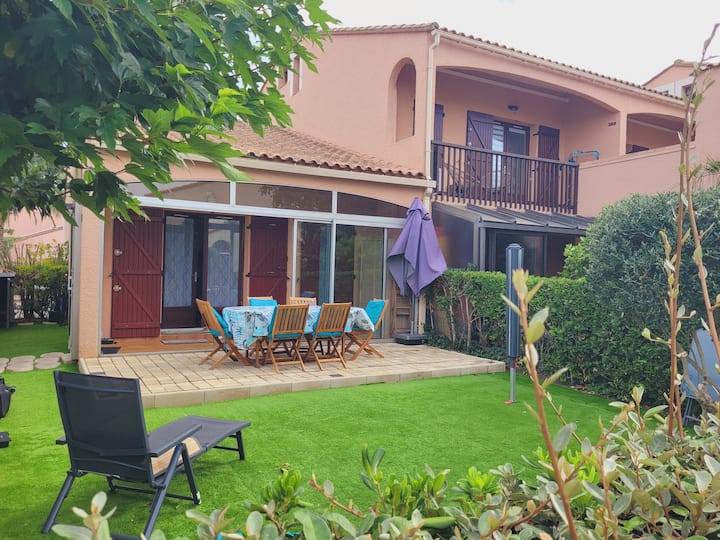 Villa Cosy Climatisée Avec Terrasse & Jardin - Saint-Cyprien