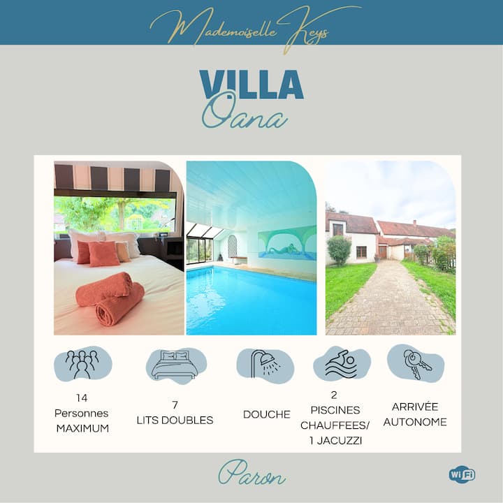 Villa Oana - Piscine Chauffée - Jacuzzi - Sens