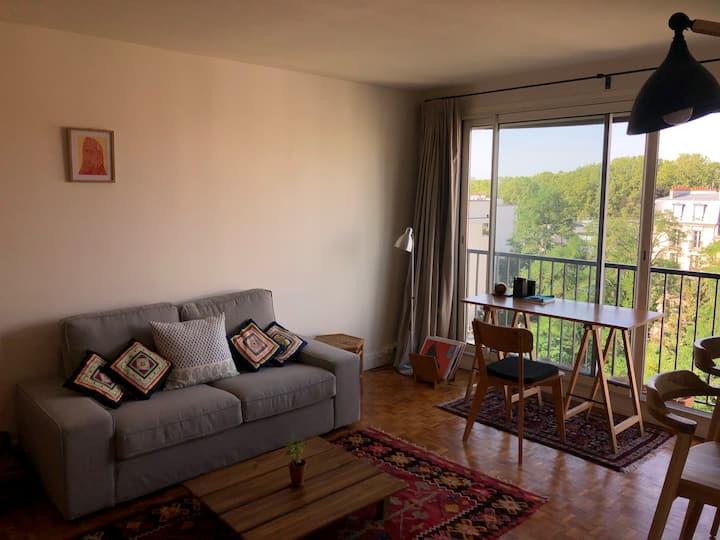 Appartement Vue Dégagée, Chambre Spacieuse - Paris