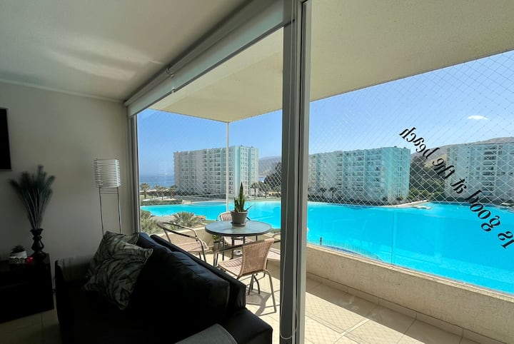 Papudo Laguna, Vista Al Mar, 2d2b, Piscina Gigante - Papudo