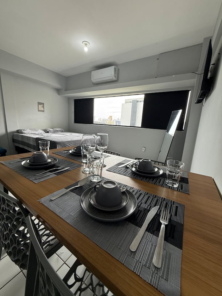 612 Aconchegante Flat - Boa Vista - Recife