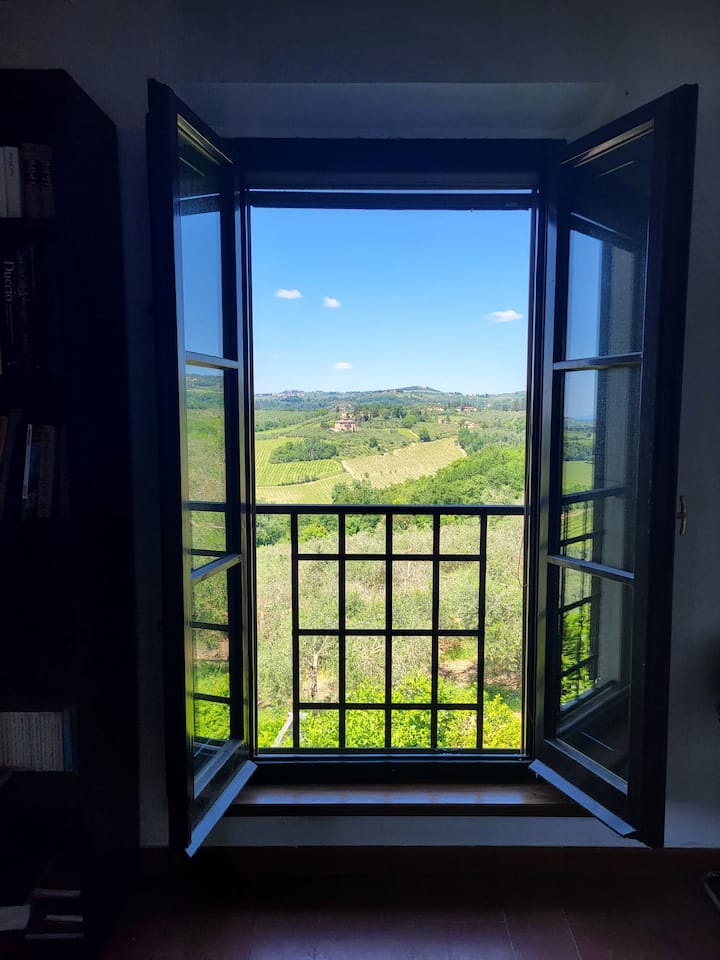 Spacious Apartment In Tuscan Farmhouse With Views - Poggibonsi