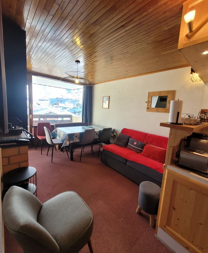 Appt 3 Pièces 2 Chambres Grand Balcon Sud 1'pistes - Tignes