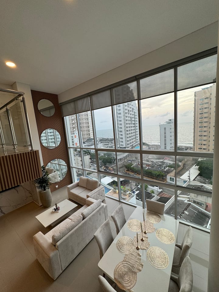 3br Penthouse Luxury +Vista Mar + Piscina + Turco - Cartagena