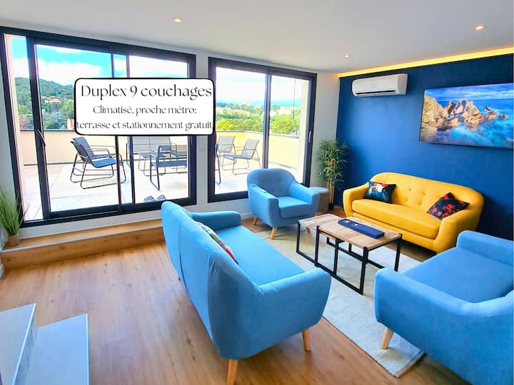 Duplex 9 Pax - Climatisé Terrasse & Vue - Lione