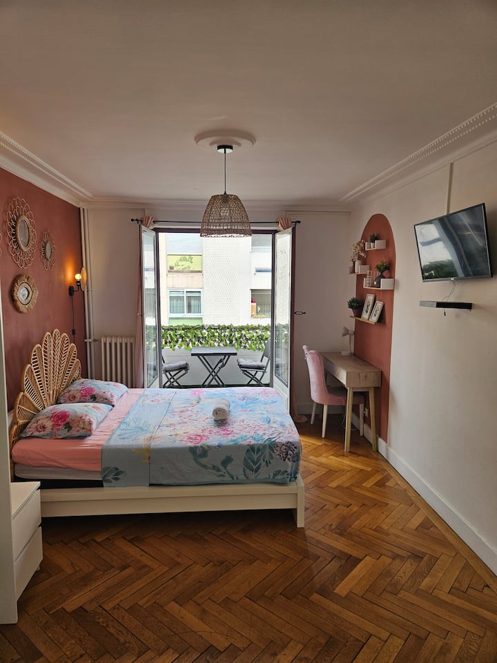 Chambre- Balcon Privé - Gare Annemasse - Annemasse