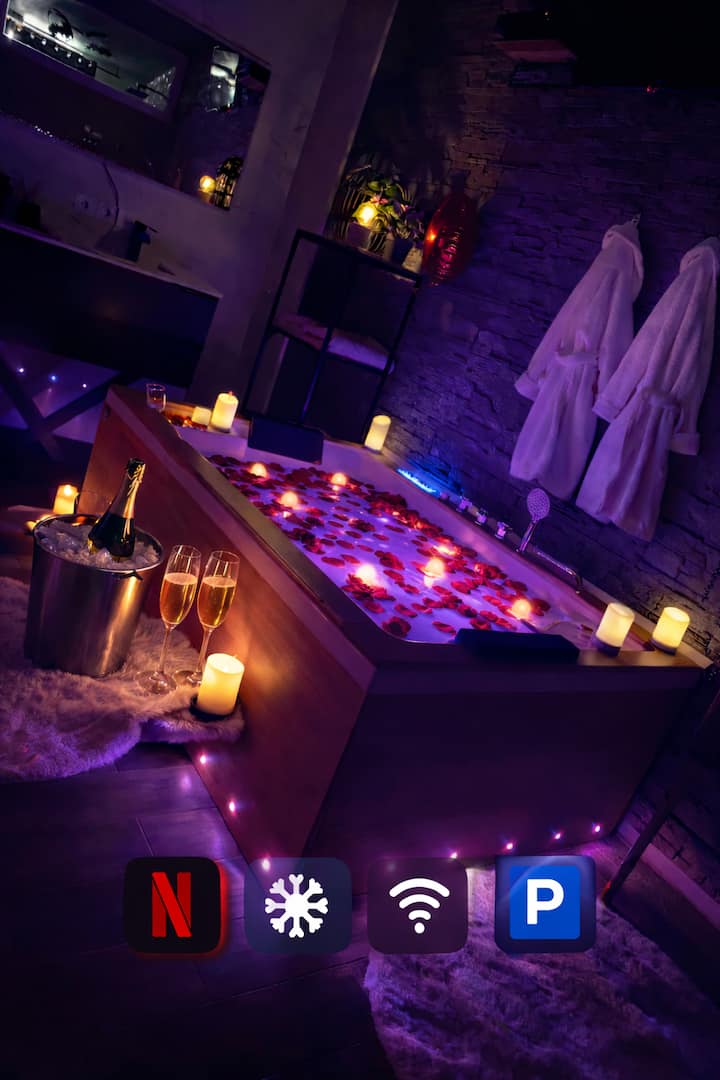 Loveroom Perpignan Parking Privéejacuzzi 10mnplage - ペルピニャン