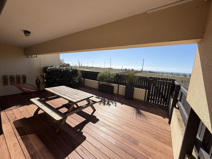 T2 Rénové Et Son Patio Ouvert Sur L'océan - Lacanau