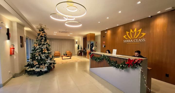 Espetacular Flat Estilo Hotel No Serra Class - Canela