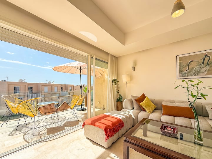 Sunny Appt W/sea View & Pools | Taghazout Bay - Taghazout