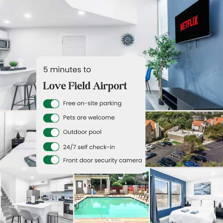 5 Min To Love Field | Gated+guard | 2br | Parking - ダラス