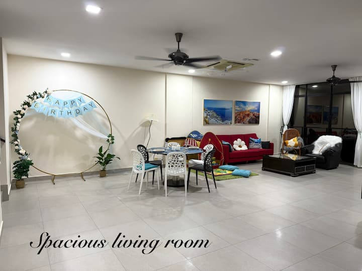 Santorini 3000sqft Villa, Rooftop Bbq, 5br, 13 Pax - 