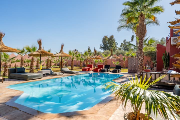 Villa Riyad Dielkoum : Piscine Privée & Fibre - Marrakesch
