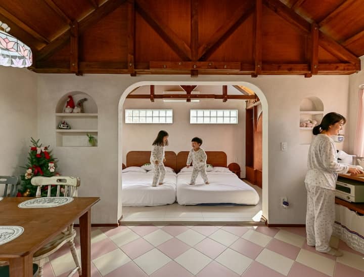 아이 안심! 숲뷰 독채 | 사계절 무료 온수 키즈풀 & 5성급 침구_헨젤과그레텔(헨젤동) - Jeju-si