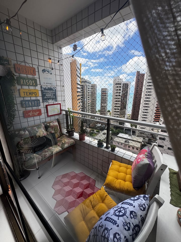 Apartamento Feliz 1602 - Vista Mar - Fortaleza