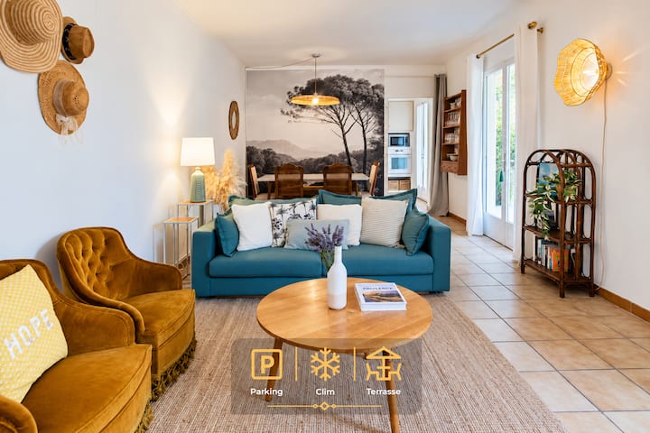 A/c - Parking - 3 Bed/1 Bath - La Farigoulette - Villeneuve-lès-Avignon