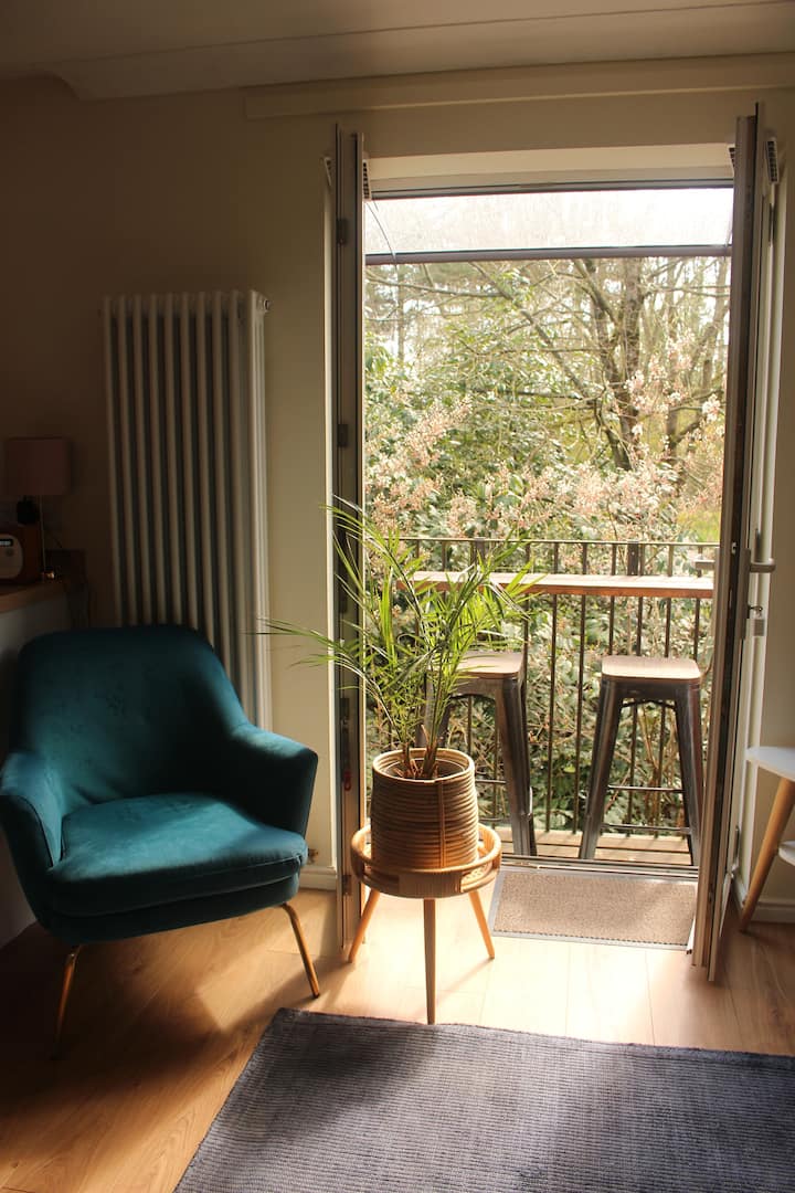 Modern Quiet Apartment With Balcony & Ev & Parking - Topsham