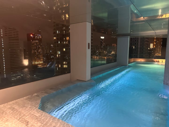 月租Crypto特惠朱拉大学附近两卧近mrt Samyan是隆男孩街酒吧街商场 - Bangkok