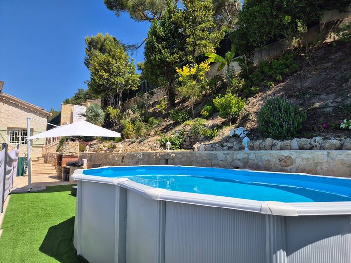 Maison Vue Mer Avec Piscine Hors Sol - Carros