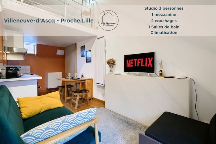 La Mezzanine • Stade Mauroy, Gare 3 Min - Villeneuve-d'Ascq