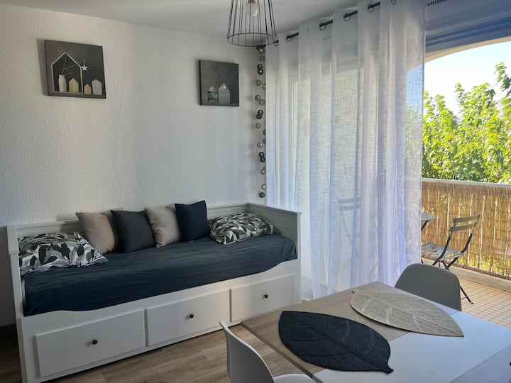 Apt Cosy, Plage, Piscine, Climatisation, Parking - Saint-Cyprien