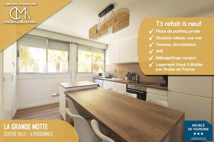 Appartementt3
3 éToiles De France Vue Mer Parking - La Grande-Motte