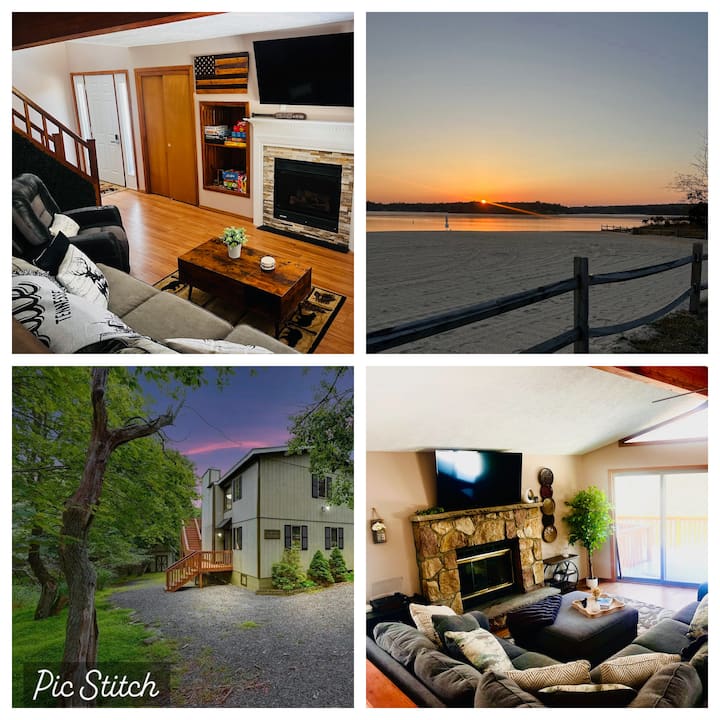 Tons Of Space! 2 Floors,2 Fireplaces, 7 New Beds - Towamensing Trails