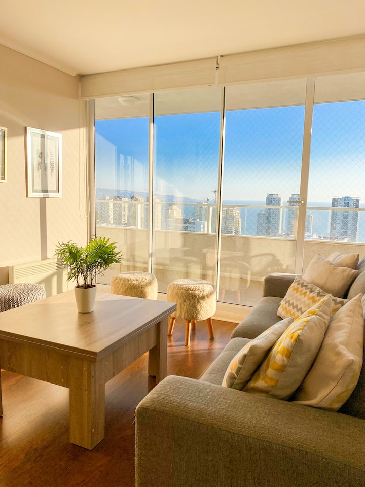 Concon Gran Terraza Y Cómodo Espacio - Concón