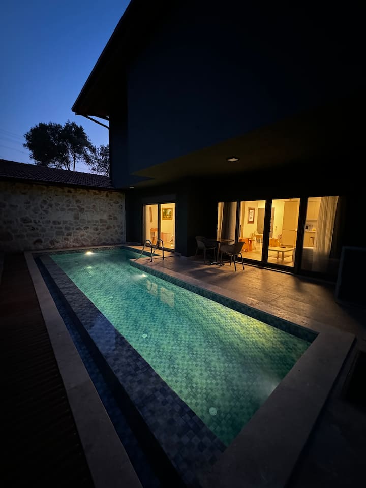 1+1 Lux Apat With Private Pool And Garden Bbq - Kaş