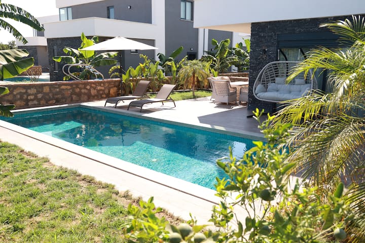 F2-alanya Müstakil Havuzlu Deniz Manzaralı Villa - Okurcalar