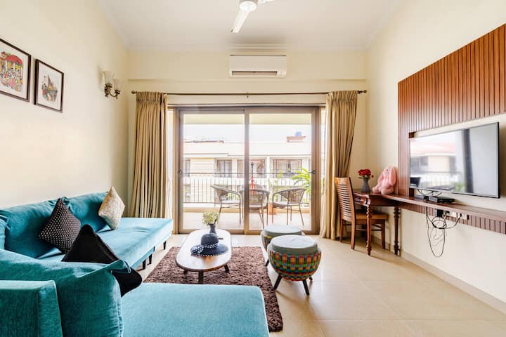 Luxe 1bhk/large Pools/steam/sauna/ 1km Baga Beach - Goa