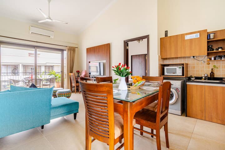 Luxe 1bhk/large Pools/steam/sauna/ 1km Baga Beach - Goa