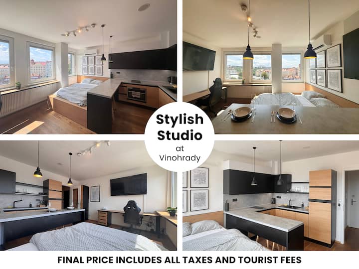 Stylish Studio | A/c | Big Tv I Kitchen | 1gb Wifi - Praga