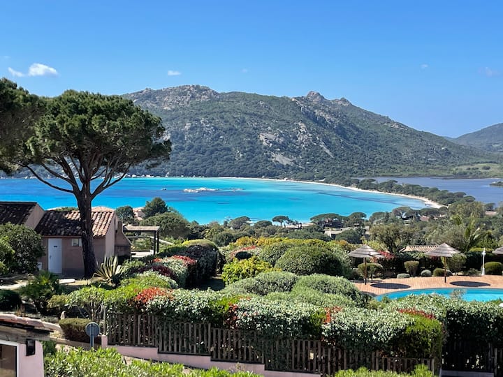 T3 Vue Mer Plage à Pieds, Piscine Chauffée à 150m - Porto Vecchio