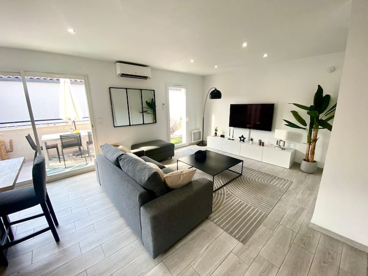 T2 Moderne Vue Collines - Plage de Fos-sur-Mer