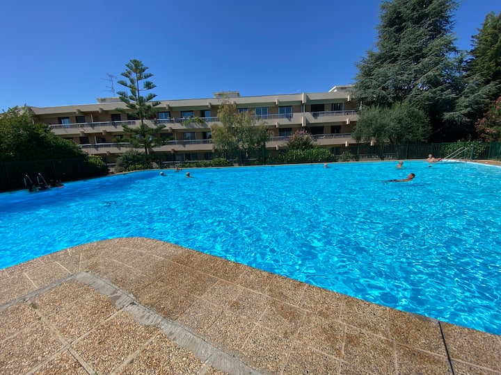 Beau 3 Pièces Climatisé Pour 6 Pers Avec Piscine - Nice