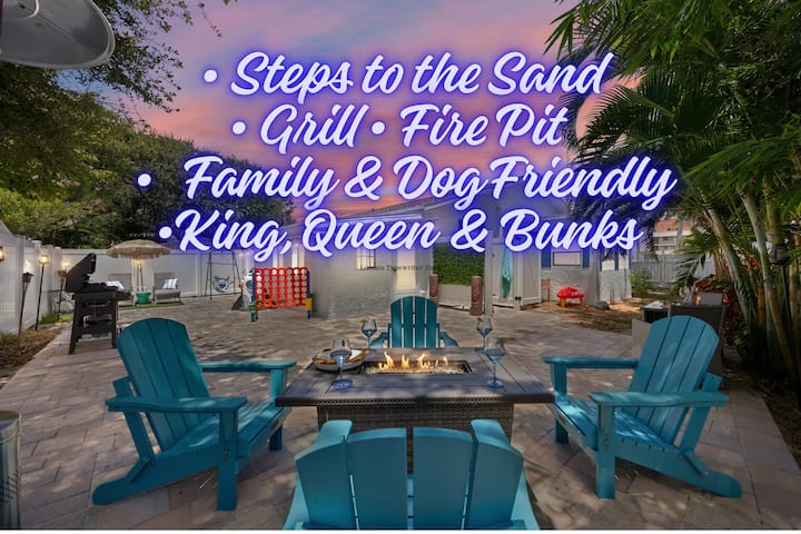 Beachbungalow•firepit•walk 2 Beach•family & Dogs - Cocoa Beach