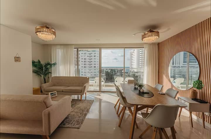 3br Vista Mar + Playa + Piscina + 5 Min Centro - Carthagène