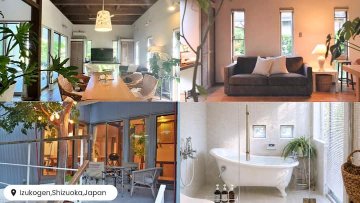 Charcoal-free Bbq On A Large 18m² Terrace! Ok Even In The Rain / 4 Bedrooms / Island Kitchen / Clawfoot Bathtub / 4 Parking Spaces - Itō